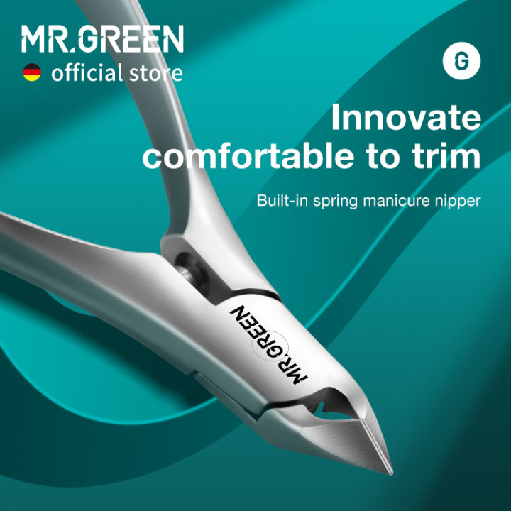 MR.GREEN Cuticle Nippers Innovate Cuticle Scissors Built-In Spring ...