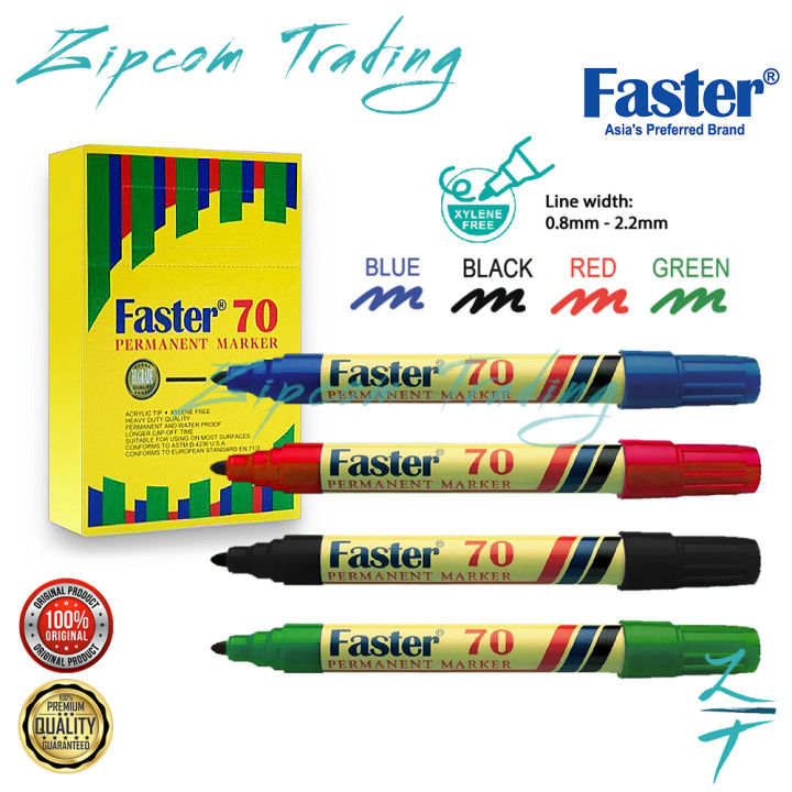 Faster 70 Permanent Marker ( Bullet Nib ) | Lazada