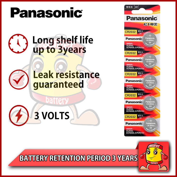 Panasonic CR2032 ECR2032 2032 Lithium Coin Cell Button Battery 3V ...