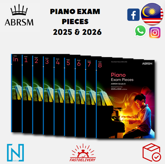 ☆NEW SYLLABUS☆ ABRSM PIANO EXAM PIECES GRADE 1,2,3,4,5,6,7,8 FROM 2025 & 2026 SYLLABUS | Lazada