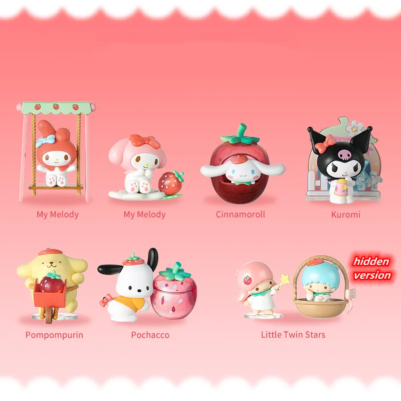 Ahvay Genuine Miniso Sanrio Model Kawaii Strawberry Manor Series