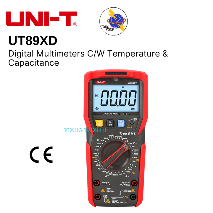UNI-T UT89XD Ac/Dc Amp Volt Digital Multi Meter True RMS ~ Ready Stock ...