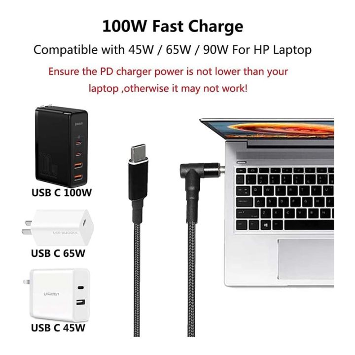 USB C to Laptop Charging Cable Adapter Type C to DC 4.5 x 3.0mm ...