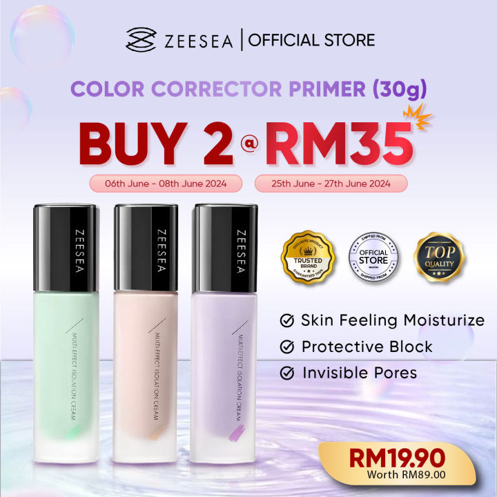 ZEESEA Color Corrector Primer (30g) 滋色多效修颜隔离霜 素颜霜妆前乳 | Lazada