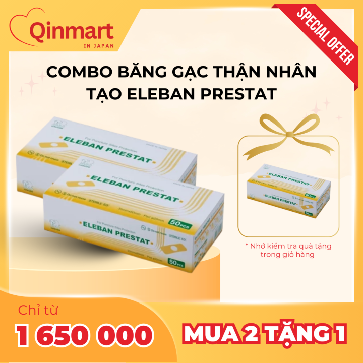 COMBO MUA 2 TẶNG 1 Băng gạc thận nhân tạo Eleban prestat Hakuzo cầm máu ...