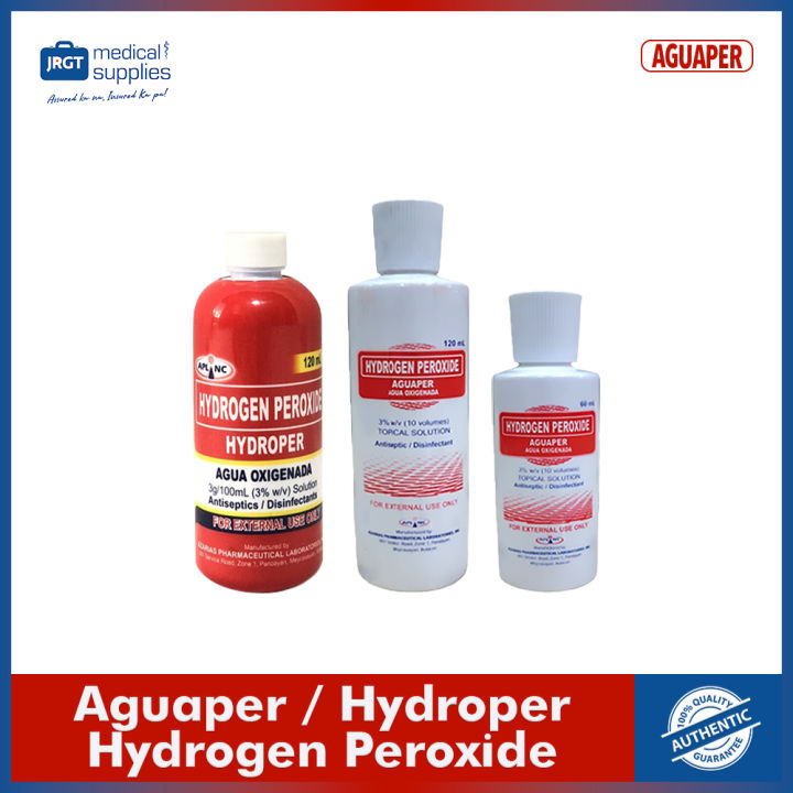 Aguaper Hydroper Hydrogen Peroxide 3% (30ml/60ml/120ml) | First Aid ...