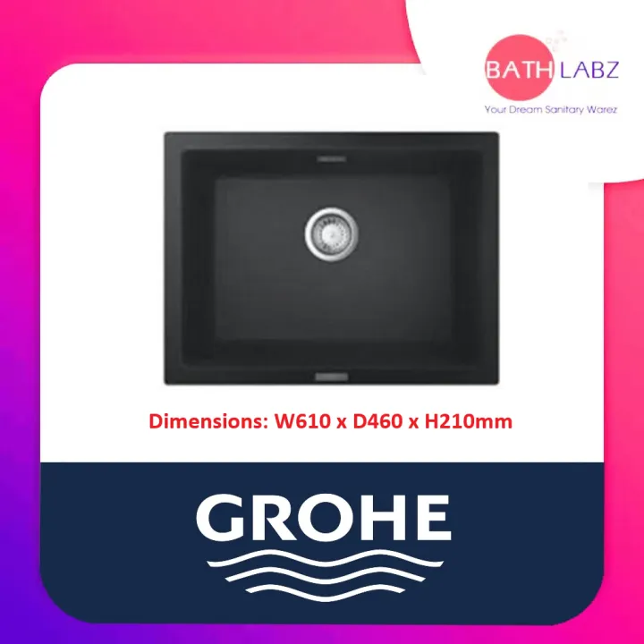 GROHE 31655AP0 K700U 61CM COMPOSITE SINGLE BOWL UNDERMOUNT GRANITE ...