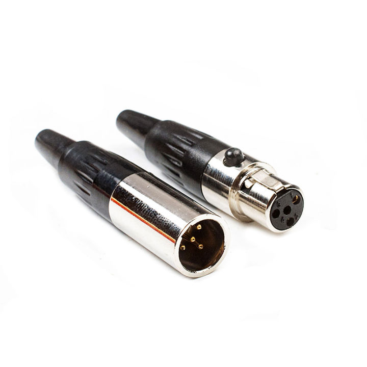 Male / Female Mini XLR TA4F 4Pin Female Audio Connector Microphone Cable Socket Adapter Mini XLR ...