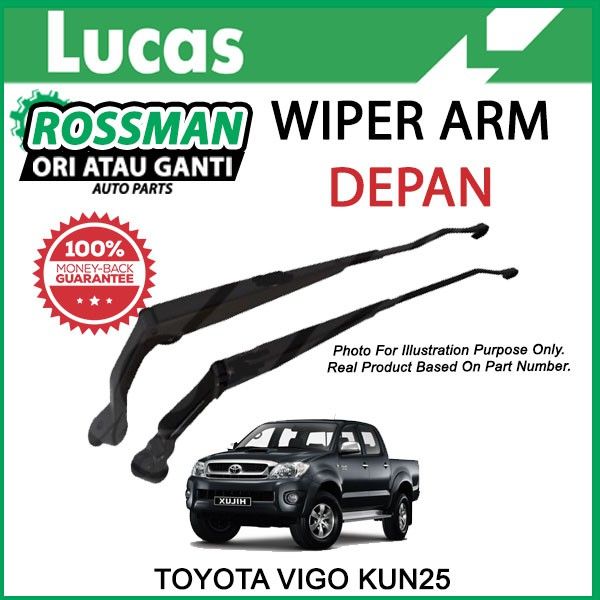 TOYOTA VIGO KUN25 ORIGINAL LUCAS FRONT WIPER ARM | Lazada