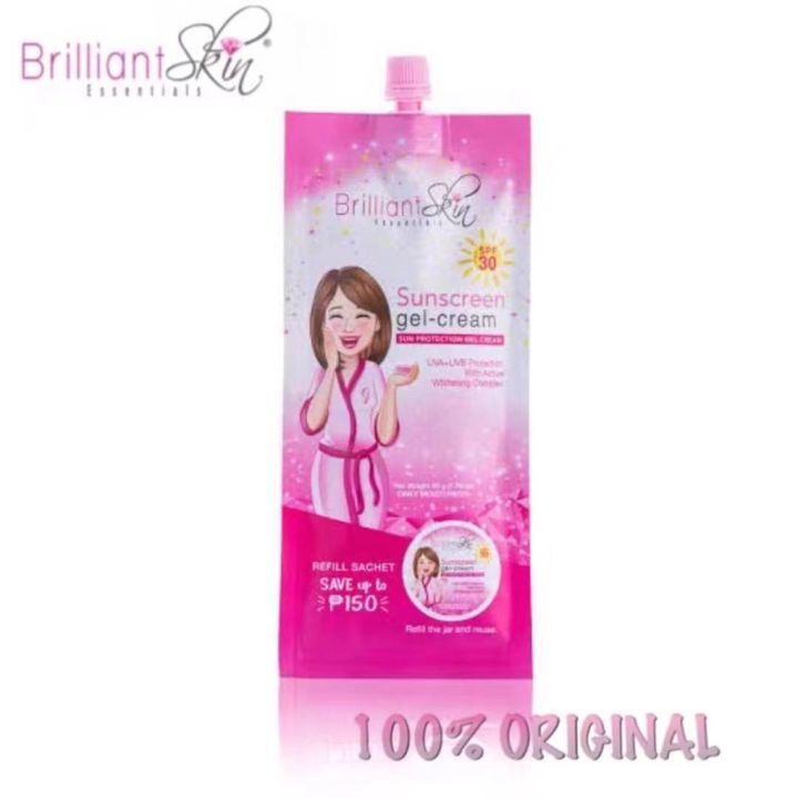 Brilliant sunblock Cream -gel/TINTED Sunscreen sachet 50 grams | Lazada PH
