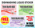 STICKER LABEL FOR DISHWASHING LIQUID - FREE TEMPLATE - 100 PCS. | Lazada PH