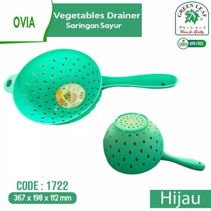 Saringan Green Leaf 1722 OVIA. Saringan Sayur / Buah Vegetables Drainer ...