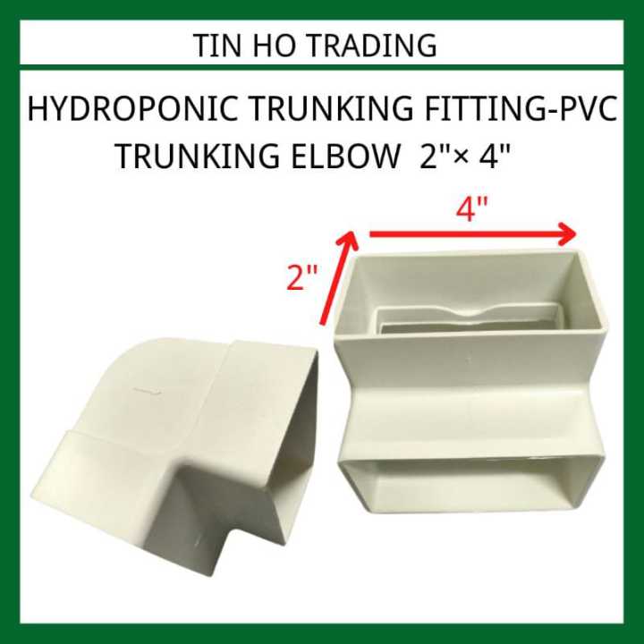 Hydroponic Trunking Fitting - Pvc Trunking Elbow 2" x 4" | Lazada