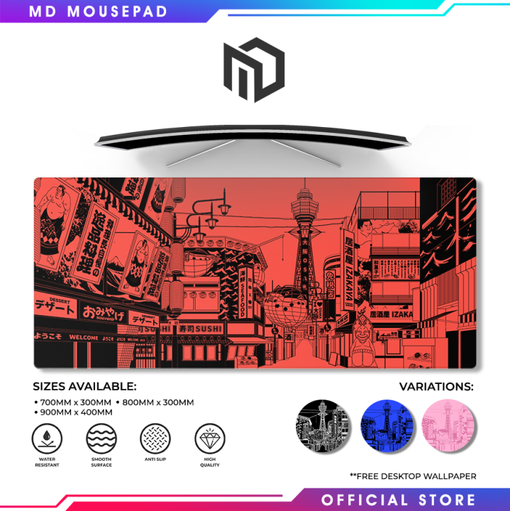 MD Mousepad | Osaka | Extended Mousepad | Large Gaming Mousepad | Long ...