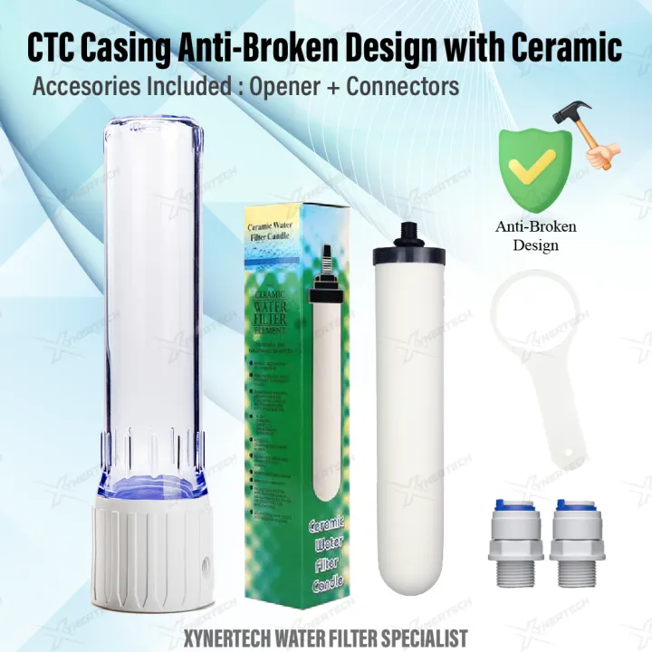 CTC Housing Casing Water Filter comes with 10Inch Ceramic Candle Bundle ...