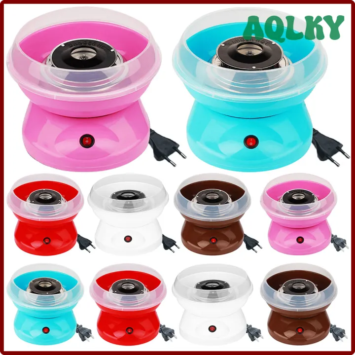 AQLKY Portable DIY Cotton Candy Maker with 10 Marshmallow Sticks Sugar ...