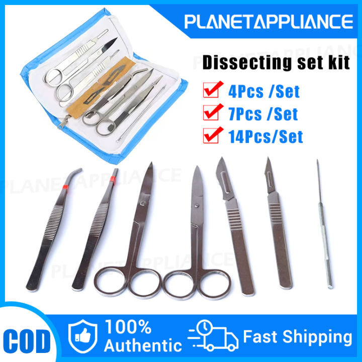 7Pcs/14Pcs Dissecting kit Stainless steel Dissector microscope ...