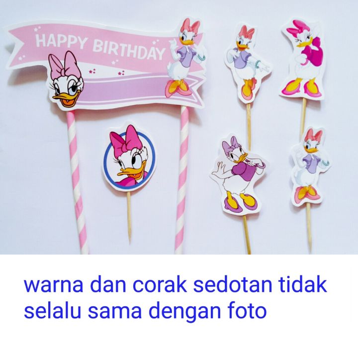 hiasan nasi tumpeng hiasan kue ulang tahun cake topper satu set ...