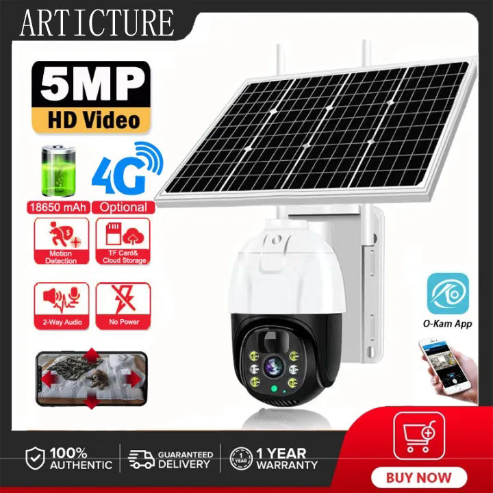 ARTICTURE 5MP 4G SIM Card Solar CCTV Outdoor Waterproof CCTV Security ...
