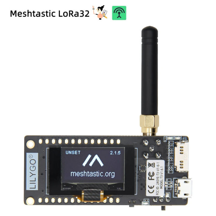 LILYGO®TTGO Meshtastic LoRa32 ESP32 LoRa Development Board SX1276 SX1278โมดูล433/868/915MHz 0.96 ...