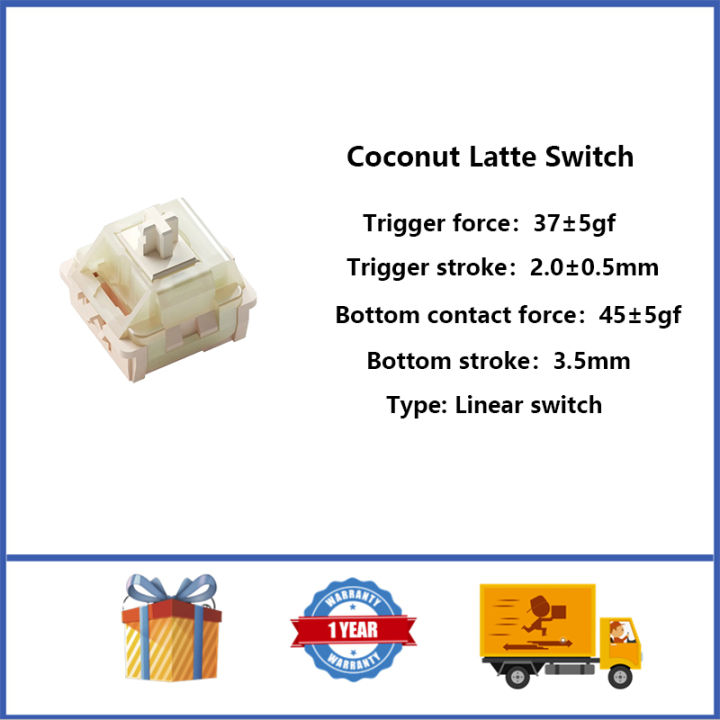 WEIKAV Coconut Latte Switch Mahjong Tone Linear Switch Mechanical ...