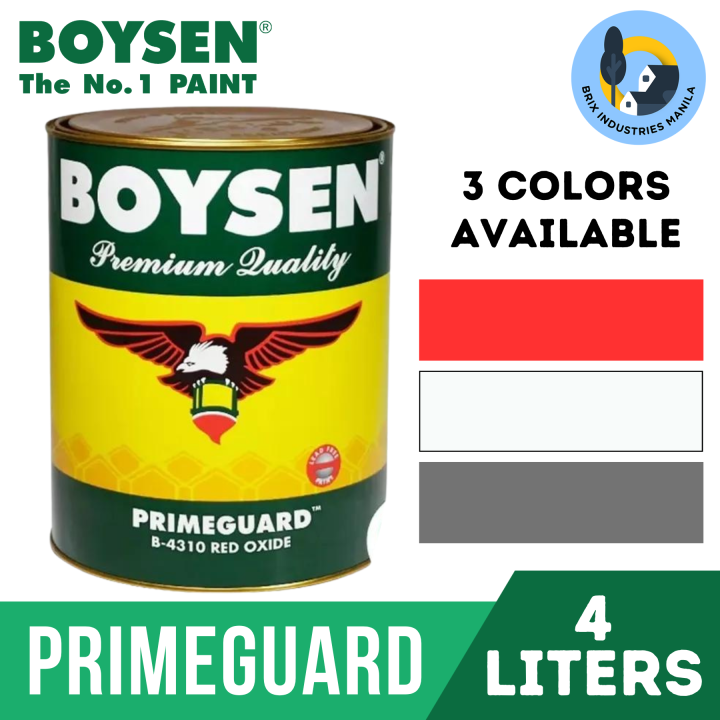 Boysen Primeguard Water-Based Primer – 4 Liters (Gallon) for Metal ...