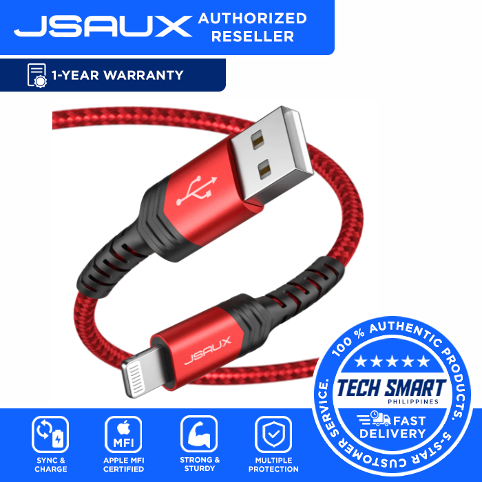 JSAUX MFi Certified USB-A to Lightning Cable (4ft) | Lazada PH