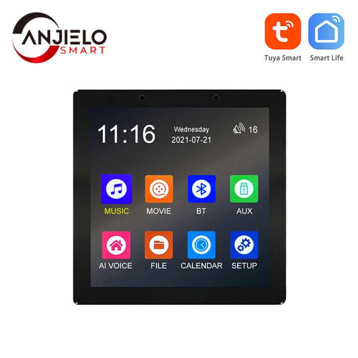 AnjieloSmart Wifi Tuya Touch Control Panel Screen Control Light Music ... AnjieloSmart Wifi Tuya Touch Control Panel Screen Control Light Music ...