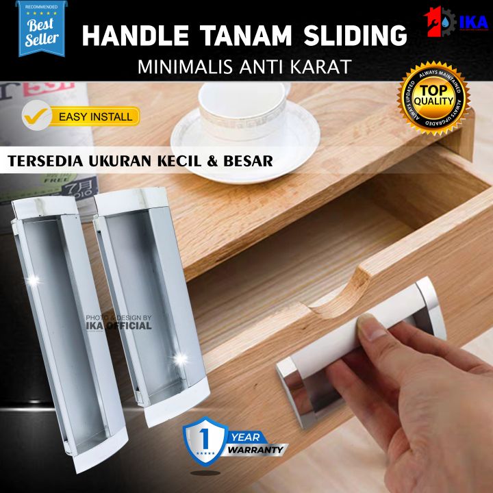 Tarikan Tanam PVC Handle Pintu Lemari Sliding Pegangan Dorong Geser ...