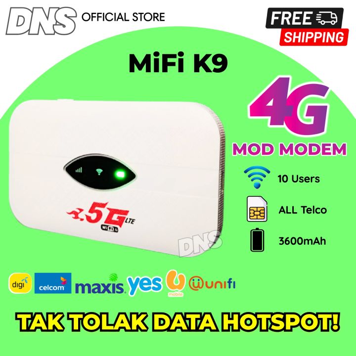Unlimited 4G Portable Router MiFi K9 Tidak Tolak Data Hotspot Pocket ...