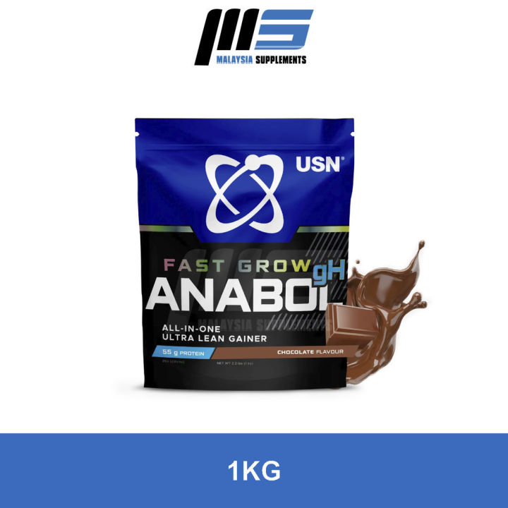 USN Fast Grow Anabol gH (1kg) - Weight Gainer, Mass Gain, Muscle ...