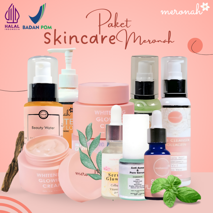 PAKET MERONAH CREAM & FACIALWASH COLLAGEN MERONAH | PAKET SKINCARE ...