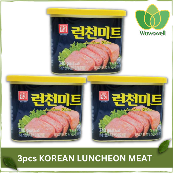 3pcs Korean Luncheon Meat (AUTHENTIC) HANSUNG LUNCHEON MEAT 340g korean food products store ...