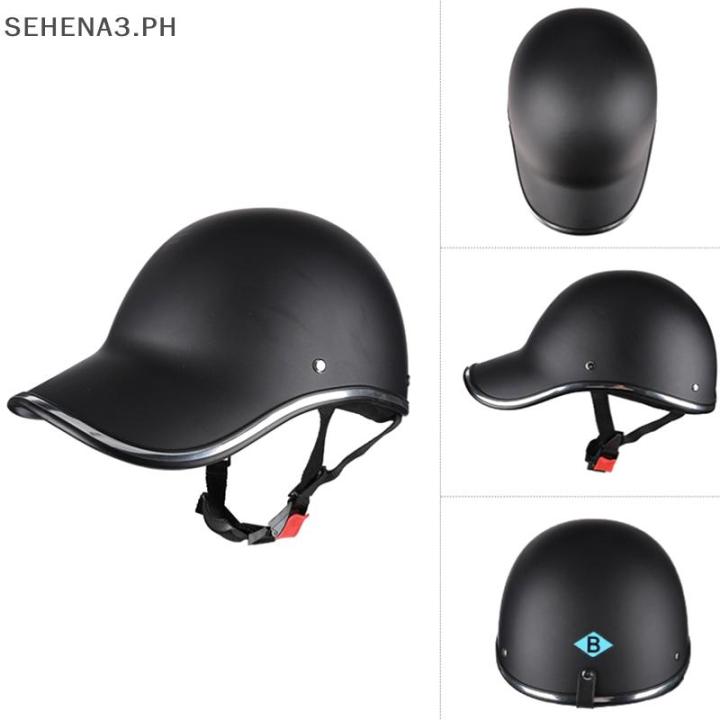 SEHPH Motorcycle Half Helmet Baseball Cap Universal Men Women Helmet Adult Electric Bicycle ...