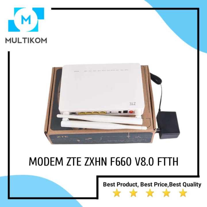 ONT ZTE GPON ZXHN F660 V8 BARU + ADAPTOR | Lazada Indonesia
