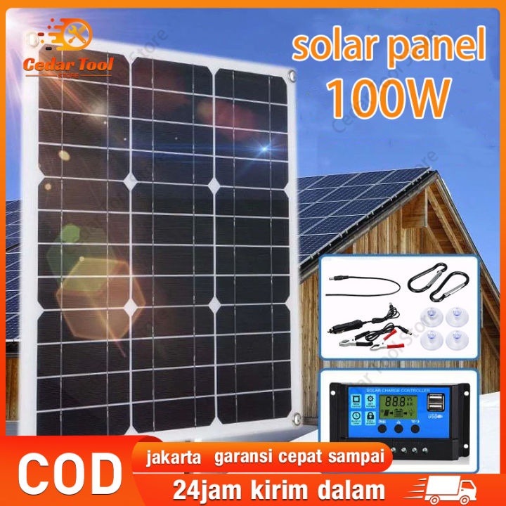 100w solar panel sel surya panel surya pembangkit listrik tenaga surya ...