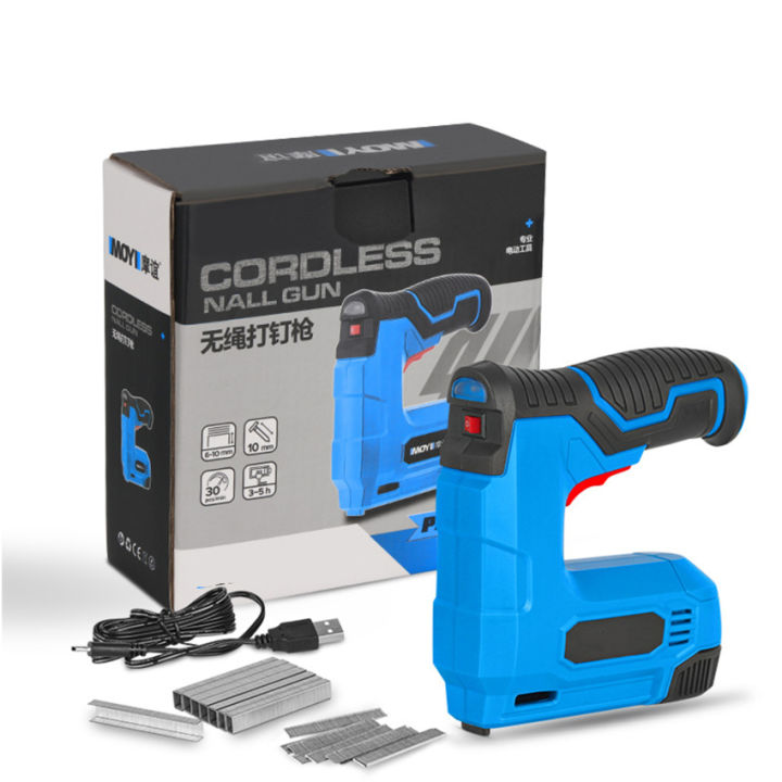 Cordless Lithium-Ion Electric Nail G-un Multitool Tool Stapler ...