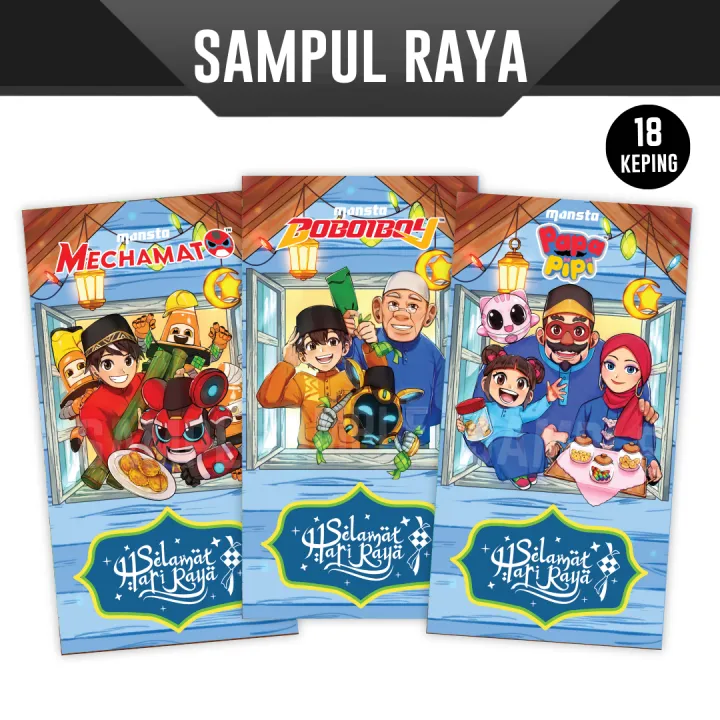 BoBoiBoy Mechamato Papa Pipi Sampul Raya 2025 (3 Packet) | Lazada
