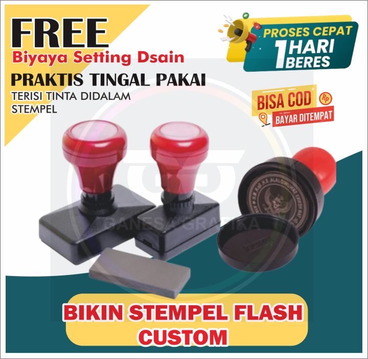 STEMPEL OTOMATIS CUSTOM FREE DSAIN stempel fles stempel nama stempel ...