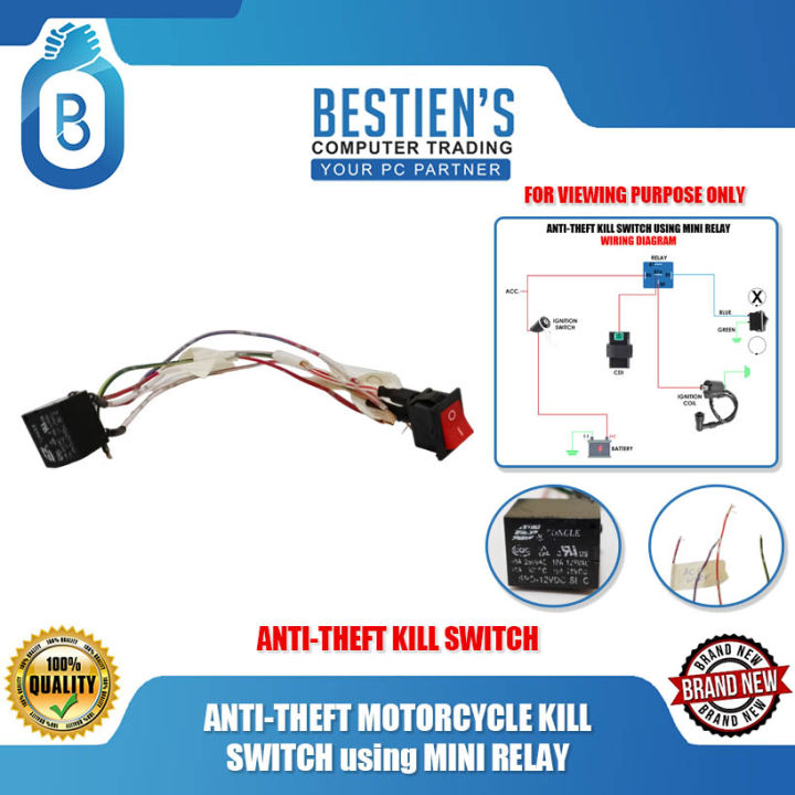 ANTI-THEFT MOTORCYCLE KILL SWITCH using MINI RELAY | Lazada PH