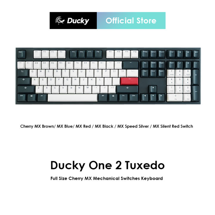 Ducky One 2 Tuxedo - Full Size 108 Keys Double Shot PBT Mechanical ...