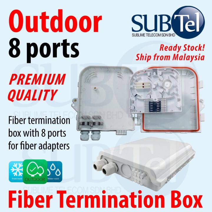 Outdoor 8 Port Fiber Optic FTTH Termination Box Accessory Wallmount ...