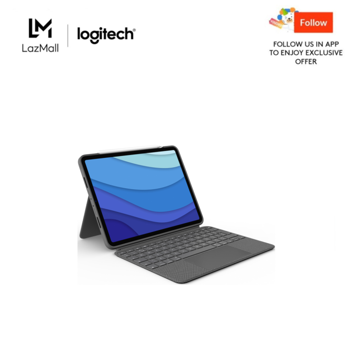 Logitech Combo Touch Backlit Keyboard Case with Trackpad for iPad Pro ... Logitech Combo Touch Backlit Keyboard Case with Trackpad for iPad Pro ...