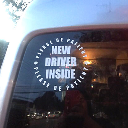 Car Decal Sticker "NEW DRIVER" 15 x 15 cm | Lazada PH