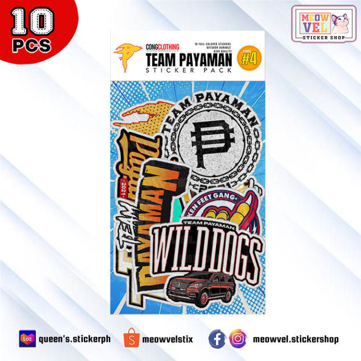 10 PCS TEAM PAYAMAN CONGTV VINYL STICKER PACK #4 // FOR AQUAFLASK ...