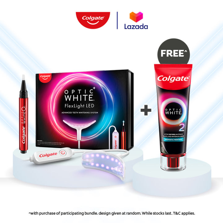 Colgate Optic White FlexLight Teeth Whitening Oralcare Bundle (Flex ...