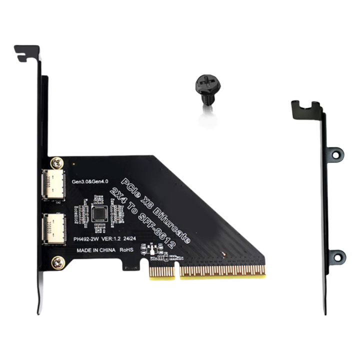 PCIe 4.0X8 to Oculink SFF 8611 8612 Host Adapter Expansion External ...