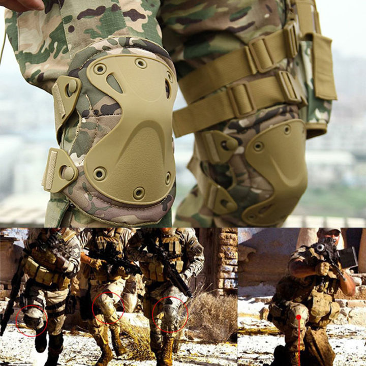 ASIAON Outdoor Military Protective Gear Tactical Elbow and Knee Pads ...