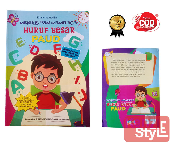 Buku Menulis Dan Membaca Huruf Besar Paud / Buku Panduan Belajar ...
