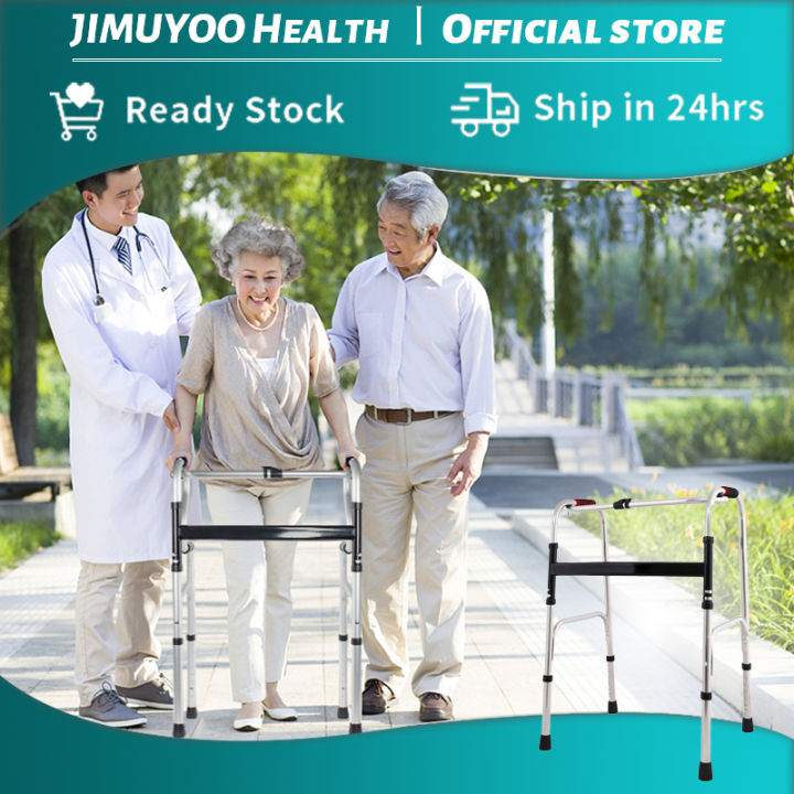 【JIMUYOO Health】Walker วอล์คเกอร์ คุณภาพแข็งแรง น้ำหนักเบา มีล้อ พับได้ ...